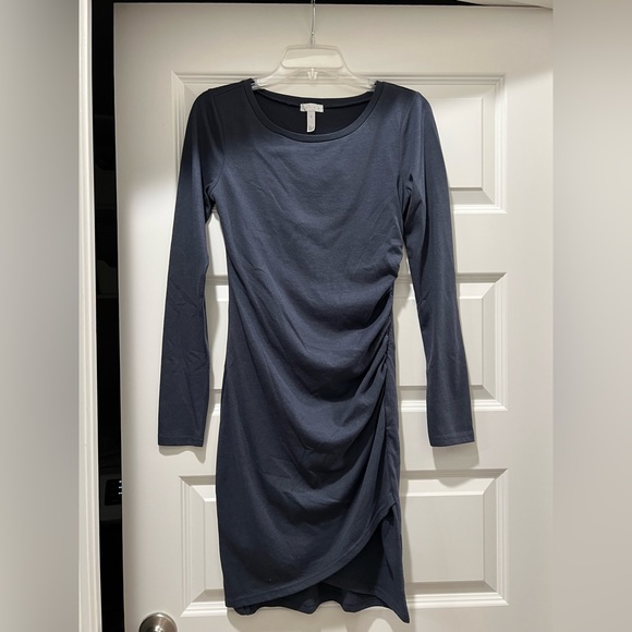Leith | Dresses | Leith Ruched Bodycon Long Sleeve Dress | Poshmark